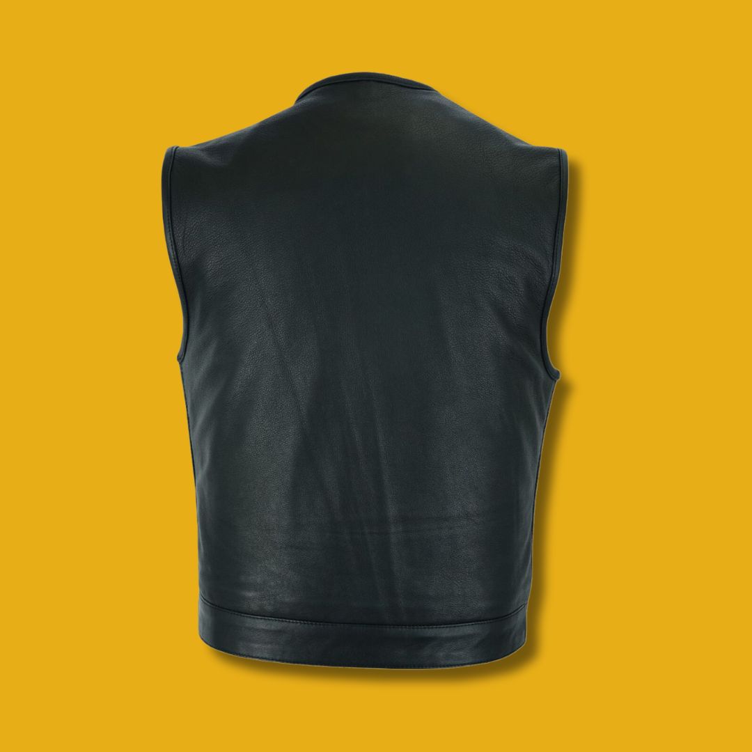 Milwaukee Riders® Low Cut - Mens Leather Motorcycle Club Vest - Jabali ...